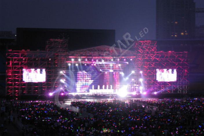 P10 Outdoor Curtain LED Display SMD 3535 LED Video Wall Screen for ...